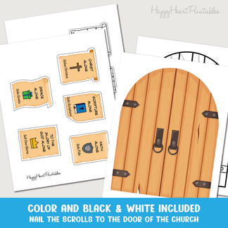 5 Solas Printable Bible Craft – Happy Heart Printables
