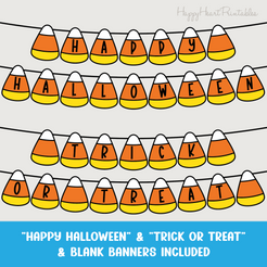 Printable Candy Corn Banner – Happy Heart Printables