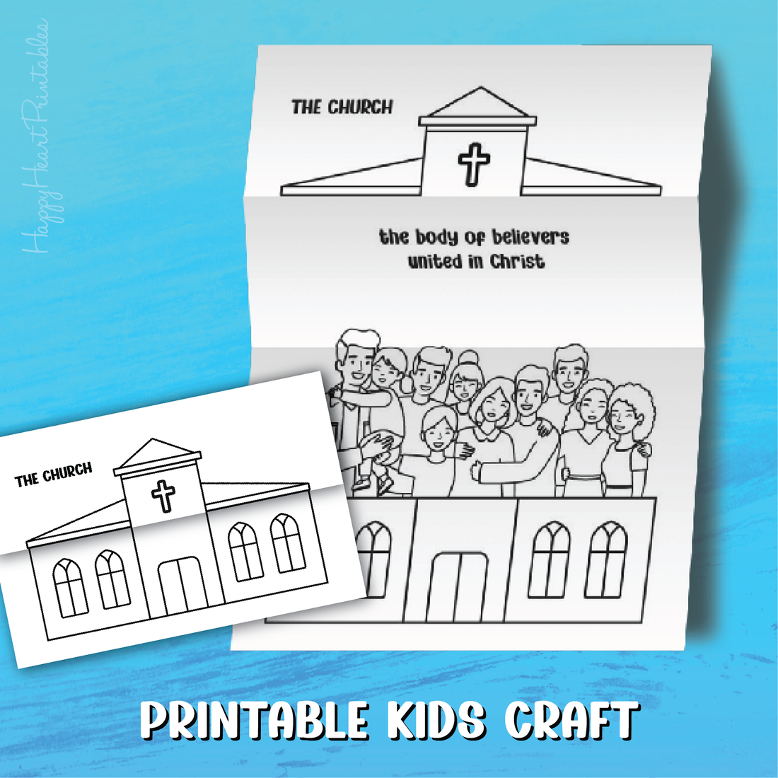 The Church Folding Surprise Bible Craft – Happy Heart Printables