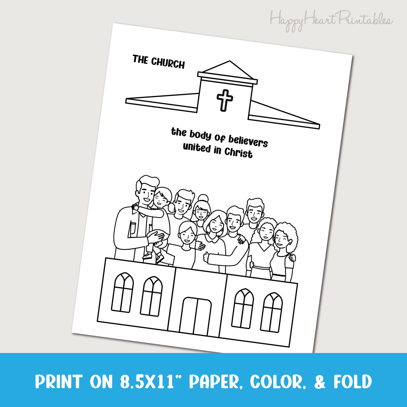 The Church Folding Surprise Bible Craft – Happy Heart Printables