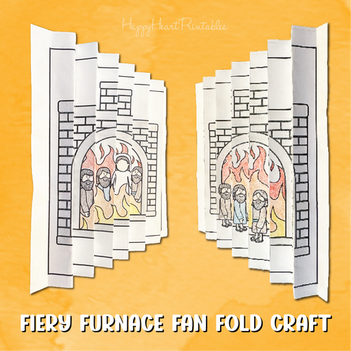 Blazing Furnace Fan Fold Craft – Happy Heart Printables