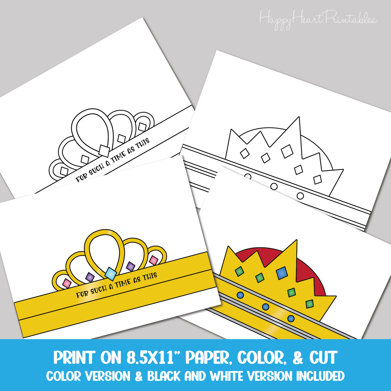 Printable Queen Esther Crown – Happy Heart Printables