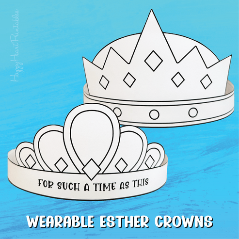 Printable Queen Esther Crown – Happy Heart Printables