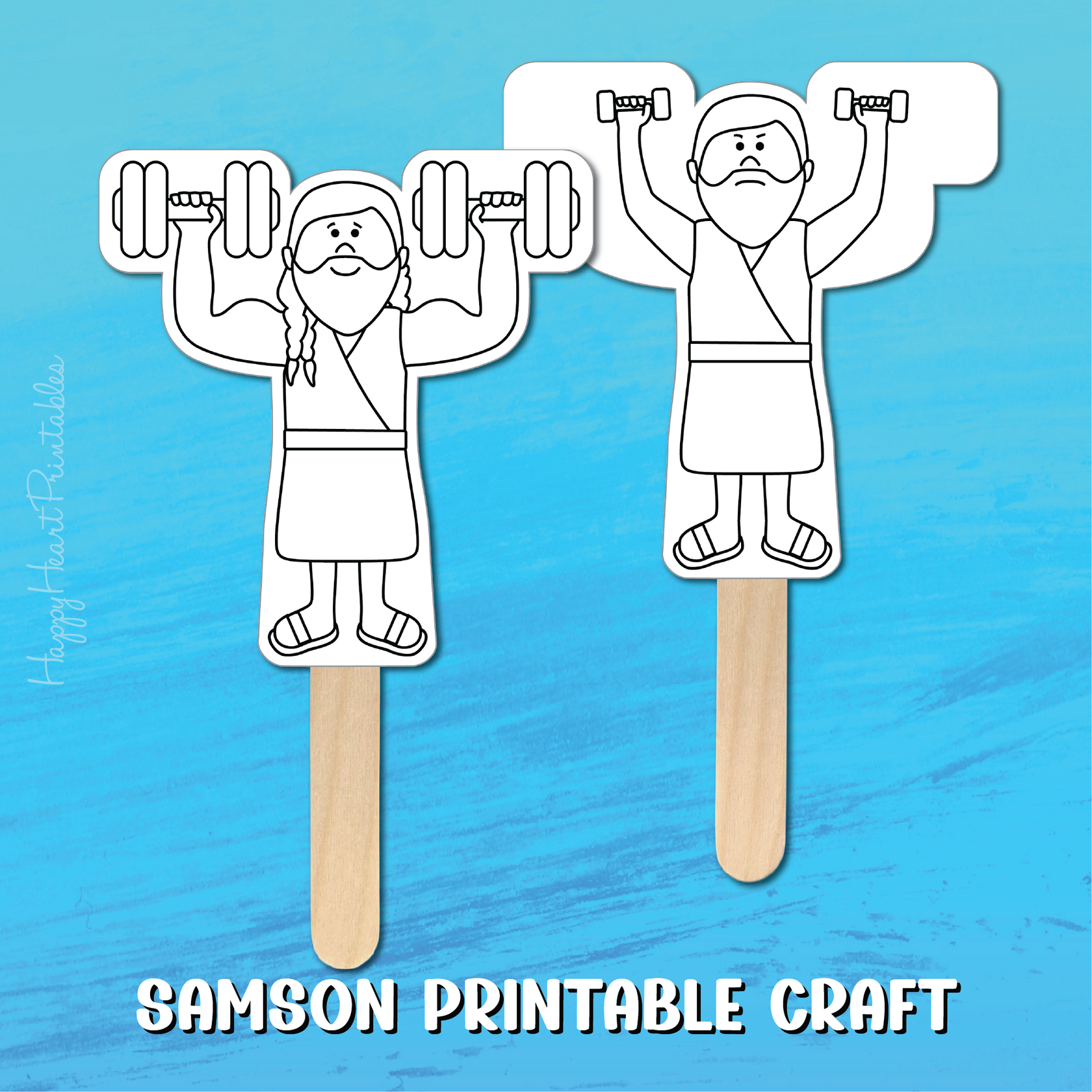 Samson Printable Flipper Craft – Happy Heart Printables