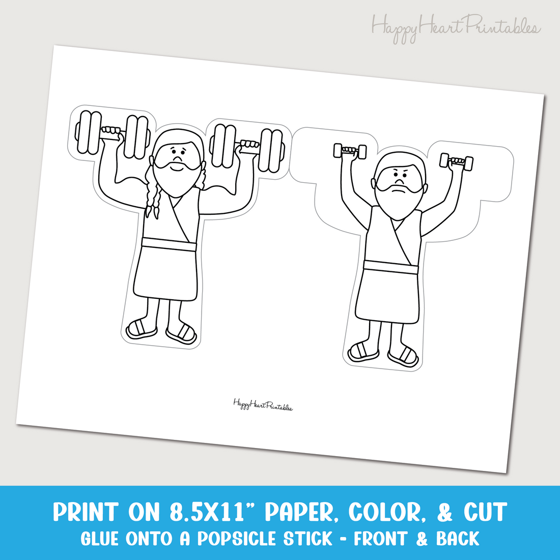 Samson Printable Flipper Craft – Happy Heart Printables